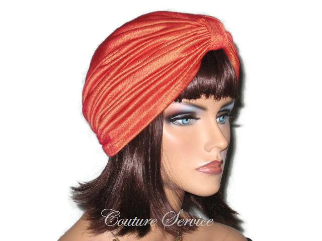 Handmade Orange Double Knot Turban, Iridescent – Couture Service