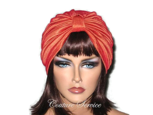 Handmade Orange Double Knot Turban, Iridescent – Couture Service