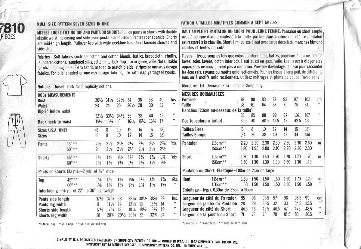 Vintage Simplicity 7810 – Couture Service