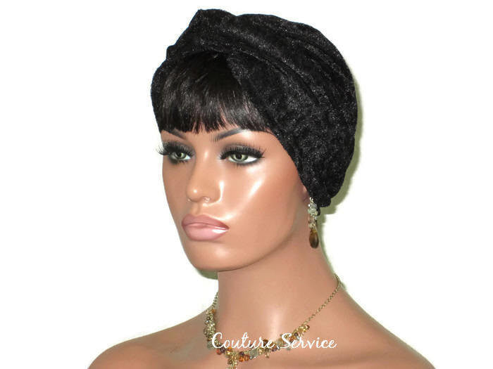 Handmade Black Twist Turban, Velour – Couture Service